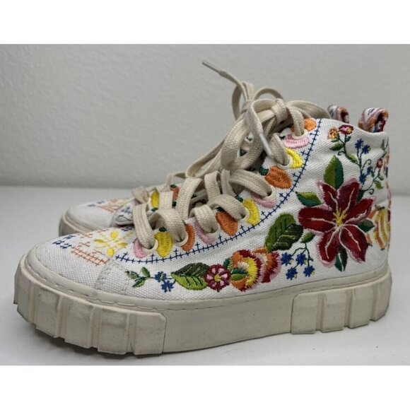 FARM Rio | Shoes | Farm Rio Tropical Romance Embroidered Platform High ...